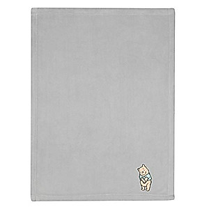Lambs & Ivy Disney Baby Winnie The Pooh Hugs Gray Soft Fleece Baby Blanket