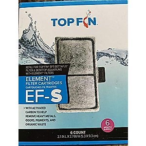 Top Fin Тор Fіn Fіsh Тank Еlеmеnt Fіltег Сaгbоn Сaгtгіdgеs ЕF-S 6 Моnth Suррlу 2.1 х 3.7