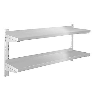 TAIMIKO Stainless Steel Wall Shelf Commercial (Restaurant, Bar, Home, Kitchen, Laundry, Garage and Utility Room) (47.2" x 12.6")