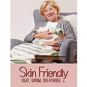 InnoBeta Grandma Throw Blanket - Grandma Gifts from Grandchildren- Flannel Blankets Gift for Grandma on Mother's Day, Christmas, Birthday, or Thanksgiving - 50" x 65"