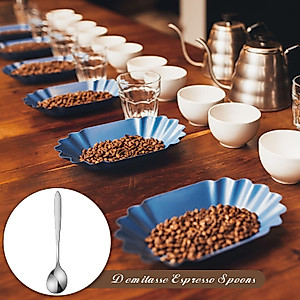 50 Pcs Teaspoons Demitasse Espresso Spoons 4.92 Stainless Steel Tablespoons Metal Dessert Spoon for Appetizer Sugar Ice Cream for Home Restaurant Kitchen, Mirror Polished, Dishwasher Safe