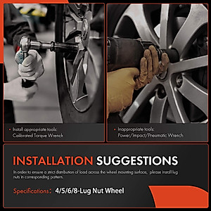 A-Premium M12-1.50 Wheel Lug Nuts Compatible with Ford Focus Dodge Grand Caravan Charger Chrysler Town & Country Honda Passport Front or Rear 10-PC Set