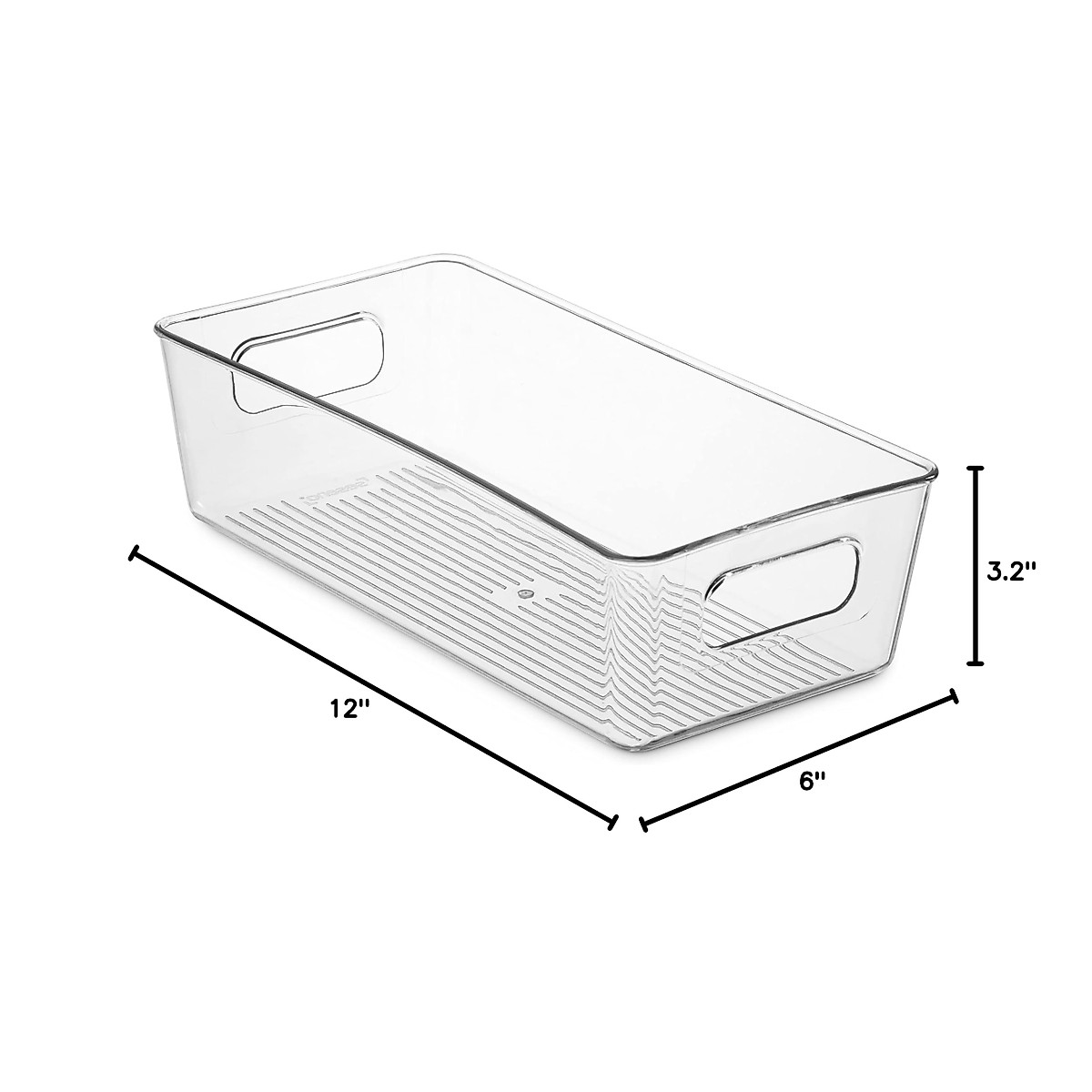 Set Of 8 Refrigerator Pantry Organizer Bins - Clear Food Storage Baskets for Kitchen, Countertops, Cabinets, Fridge, Freezer, Bedrooms, Bathrooms - Plastic Household Storage Containers