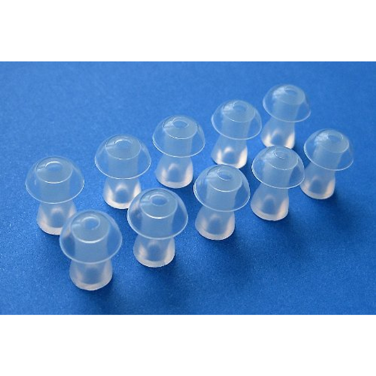 10 Small (S) Soft Replacement Mushroom Domes Eartips Earbuds Compatible with Siemens Touching, Motion, Nitro, Aquaris, Siemens Life, Lotus 12P 13P 13SP 23P 23SP 23M BTE (Behind The Ear) Hearing Aids