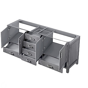 Lexora Jacques 80 in. W x 22 in. D Distressed Grey Double Bath Vanity