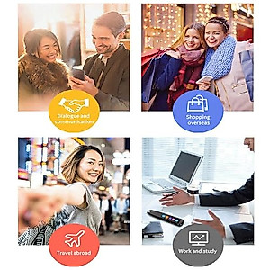 Upgrade Translation Scanning Pen, Text to Speech Device for Dyslexia, Real-time Multifunctional Pen Scanner with LCD Touchscreen, Support 12 Languages Offline Scanning Translation (Black)