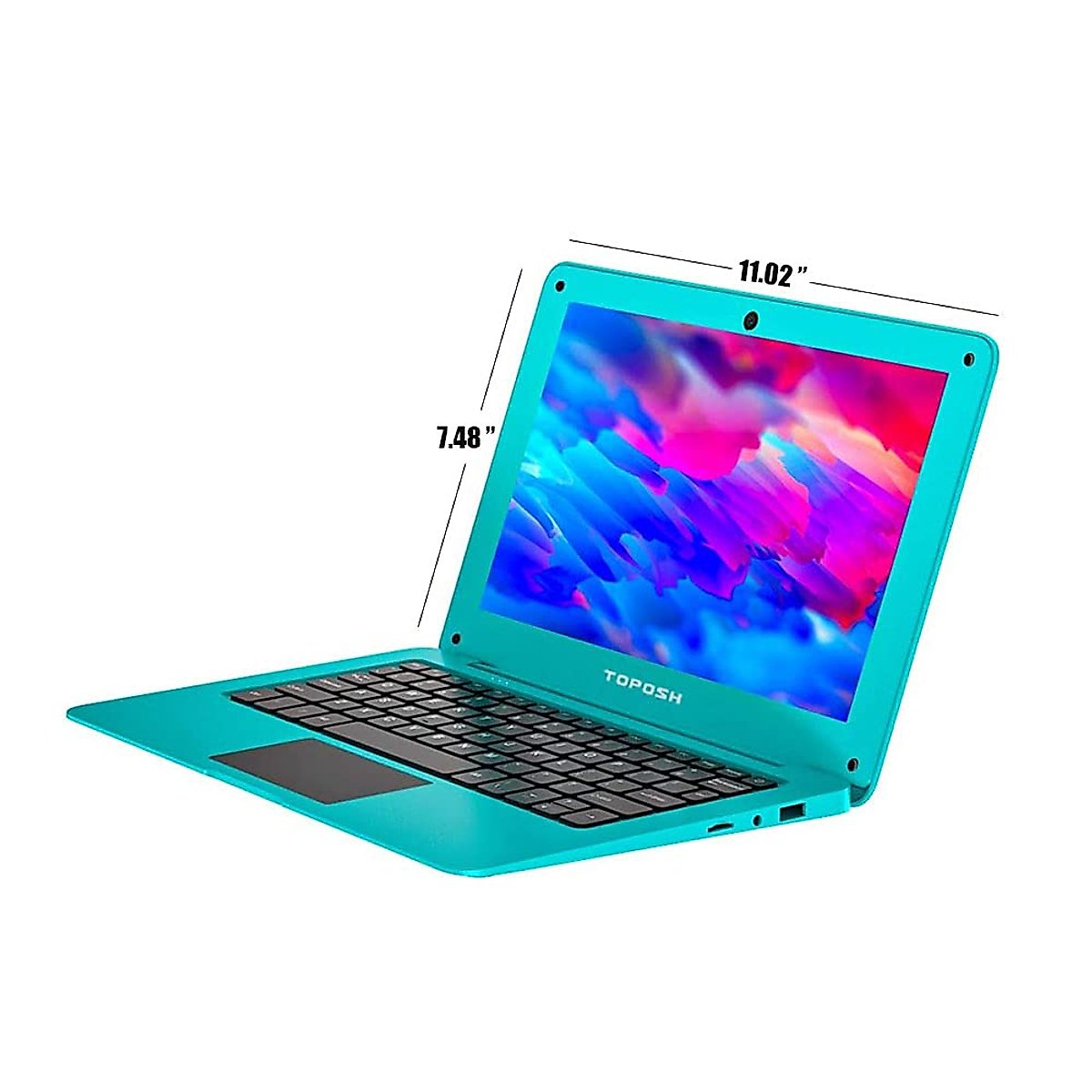 TOPOSH Kids Laptop 10.1 Inch Supports Windows 10 PC Notebook Computer 4GB RAM+64GB SSD Intel Celeron N3350 Dual-Core Graphics 1.1 GHz with US Keyboard WiFi Bluetooth-Green