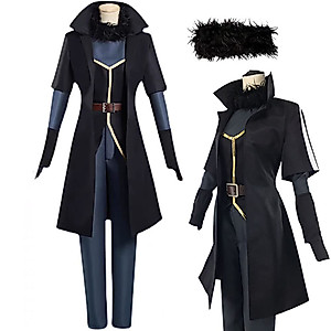 Han shan Rimuru Cosplay Costume Rimuru Cosplay Outfit Uniform Anime Costume Suit Full Set Halloween(BLACK(mask),XL)