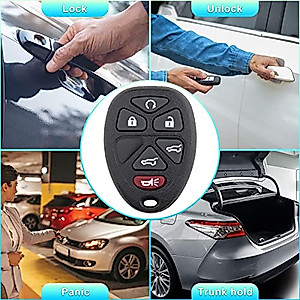 Car Key Fob Keyless Entry Remote Fits 2007-2014 Chevy Silverado Tahoe Suburban Cadillac Escalade GMC Yukon Replaces OUC60270 OUC60221 20869057 15913427