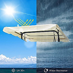 Yescom 64"x47" Deluxe Outdoor Swing Canopy Replacement UV30+ 180gsm Porch Top Cover for Patio Yard Seat
