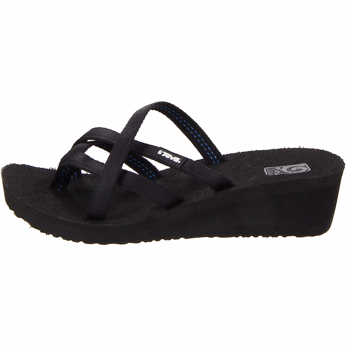 Teva Women's W Mush Mandalyn Wedge Ola 2 Flip-Flop, Black, 7 M US