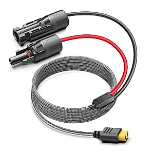 TAIFU Solar Connector to XT60 Adapter Cable 16AWG 11Ft Power Solar to XT60 Charge Extension Cord for EF ECOFLOW River 2 & Delta Series Portable Power Station for Solar Panels 60W 110W 160W 220W 400W