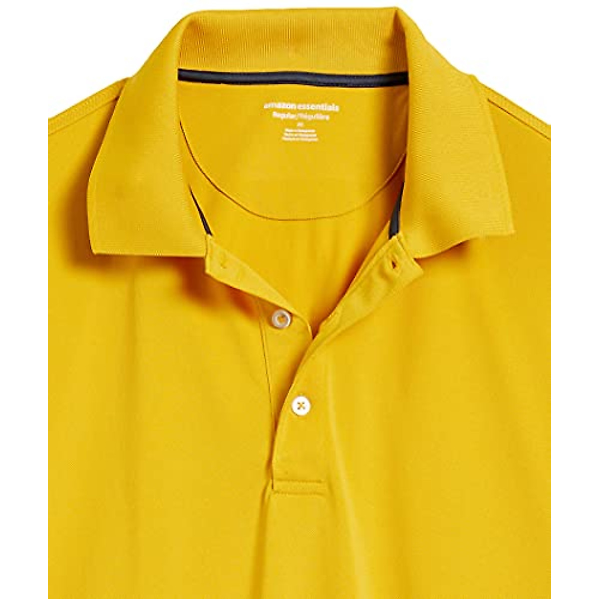 Amazon Essentials Men's Regular-Fit Quick-Dry Golf Polo Shirt (Available in Big & Tall), Golden Yellow, XX-Large