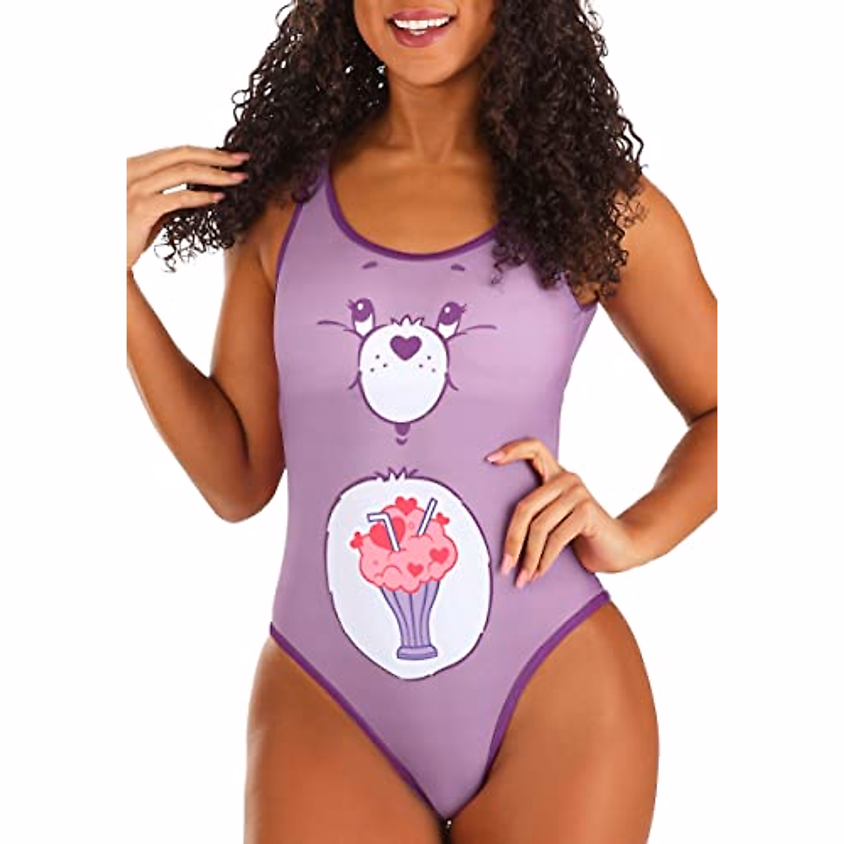Share Bear Care Bear Women's Swimsuit - L Purple