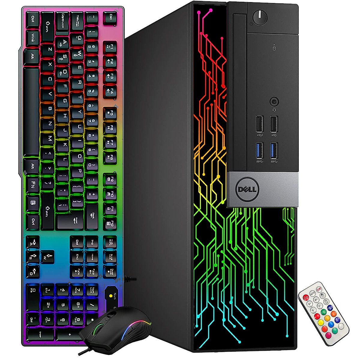 Dell OptiPlex Small Form Factor Computer with 24 Inch Monitor Intel Core i5 6500 Processor 3.2 GHz 8GB RAM 512GB SSD Win 10 Pro WiFi, Keyboard & Mouse (Renewed)