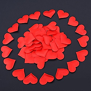 500 Pcs Heart Shape Petals Wedding Valentines Decoration Party Supply (Red)