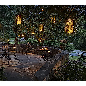 Solar Garden Lights, Kwaiffeo Solar Lanterns for Garden Patio Decor, Retro Solar Table Lights with 2 Solar Top Panels, Birthday Gifts for Women, Gifts for Mom Grandma, 1 Pack