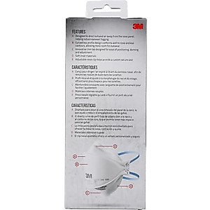 3M Aura Particulate Respirator 9205+ N95, Lightweight, Three Panel Designed Respirator Helps Provide Comfortable And Convenient Respiratory Protection, 10-Pack