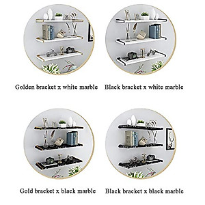 XDD Floating Shelf Light Luxury Marble Shelf Metal Bracket Bathroom Storage Kitchen Wall Shelf Bathroom Wall in-line Partition Multiple Colors
