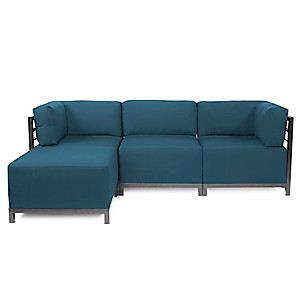 Howard Elliott Axis Chair With Cover, Titanium Frame, Seascape Turquoise