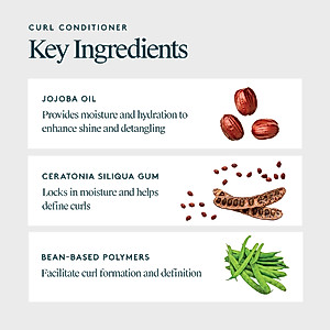 VIRTUE Curl Conditioner with Jojoba Oil, Sulfate Free, Hydrates, Nourishes & Repairs Curly Hair with Frizz Control, Color Safe