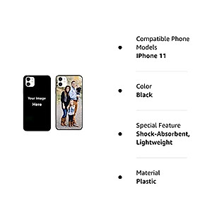 Custom Case for Apple iPhone 11 (6.1inch) Personalized Custom Picture Phone Case Customizable Slim Soft and hard tire shockproof protective Anti-Scratch phone Cover Case- Make Your Own Phone Case