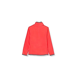 CMP Girls' Felpa in Pile Arctic Fleece con fiocchi di Neve Jumper, Red Fluo, 110