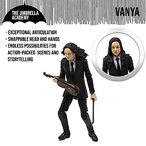 Boss Fight Studio Umbrella Academy Vanya Hargreeves, Number Seven Action Figure – H.A.C.K.S., Highly Articulated Collectible & Customizable Figurine with Interchangeable Parts & Accessories – 1:18