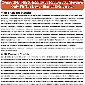UPGRADE 240323002 Refrigerator Door Shelf Bin Replacement Part, Compatible with Frigidaire FGHS2631PF4A, FGHS2655PF5A, FGHS2655PF4, DGUS2645LF6A,FGUS2642LF2 AP2115742 Fridge Side Bottom Shelf 2 Pack