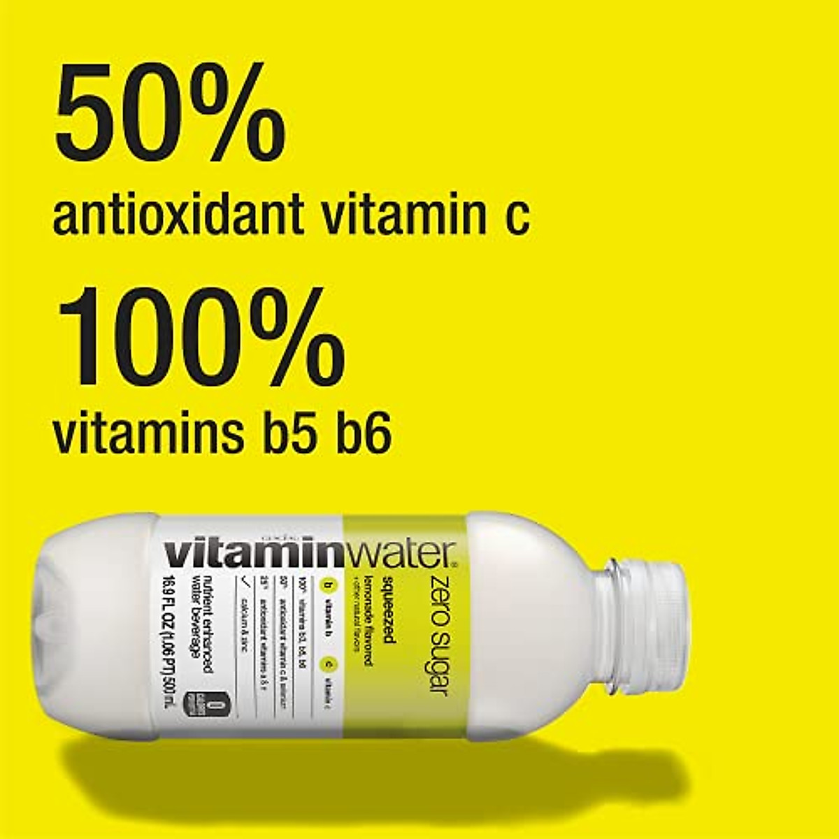 vitaminwater zero Squeezed, 16.9 fl oz (pack of 6)