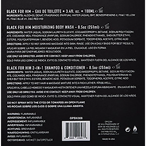 Ocean Pacific Black 3 Piece Eau De Toilette Gift Set for Him