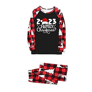 Attine July 11 2023 Christmas Matching Pajamas for Family Funny Classic Xmas Jammies Cute Holiday Nightwear Sleepwear Sets