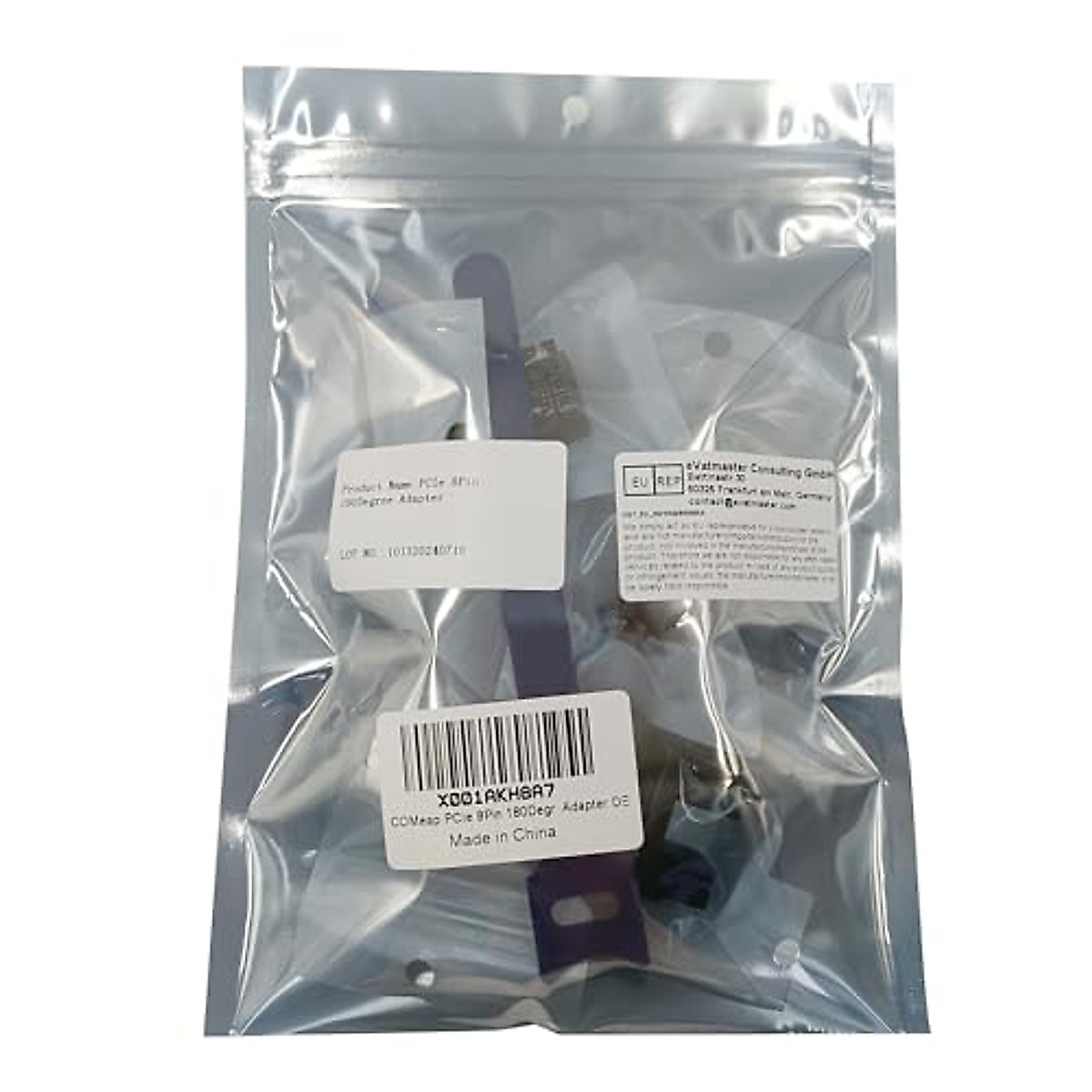 COMeap 8 Pin 180 Degree Adapter, GPU VGA PCIe 8 Pin U Turn 180 Degree Angle Connector Power Adapter Board for Desktop Graphics Card