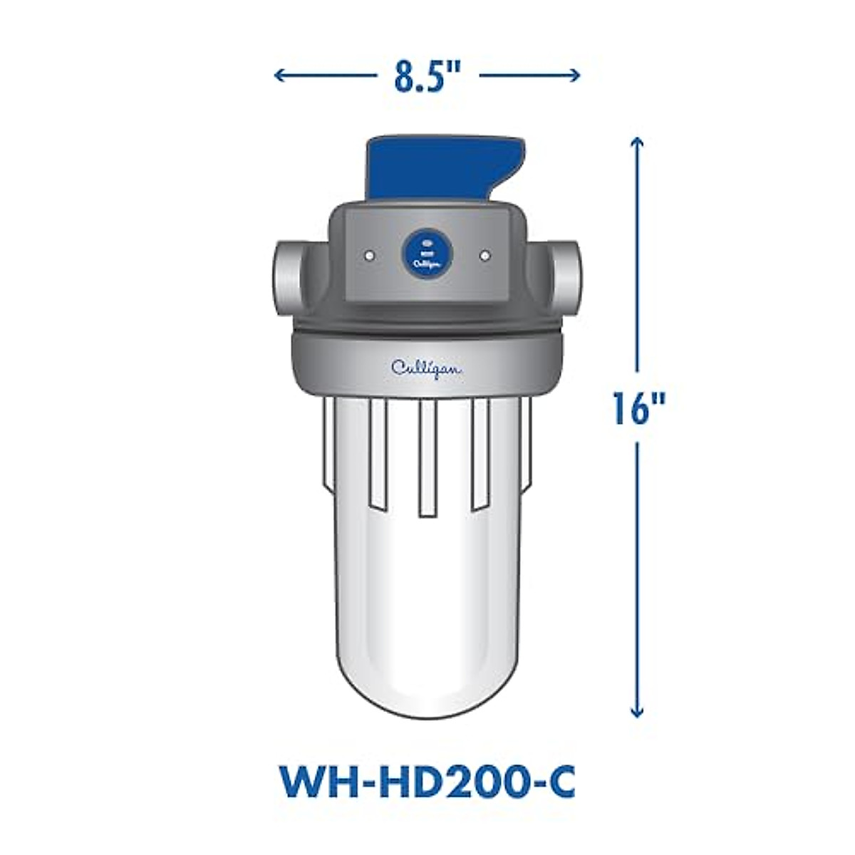 Culligan WH-HD200-C Whole House Water Filter System 1” Inlet/Outlet – Improve Tap Water Taste, Remove Sediment, Protect Appliances