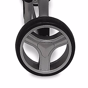 Homz 4670013 2 Large Wheels Fabric Euro Tote Aluminum Framed Storage Portable Foldable Gray Organizer Shopping Grocery Cart with Heavy Duty Polyester Bag, Large