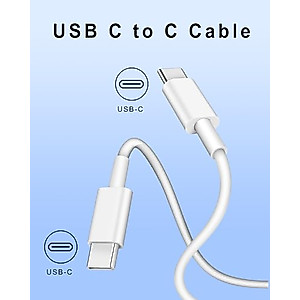 New iPad Charger USB C 10FT for iPad Pro 12.9, 11 inch, iPad Air 5th/4th, iPad 10th generation, Mini 6th, iPhone 15, Google Pixel, PD 20W Fast Charging USB-C Block and Long USBC to C Cable 2Pack