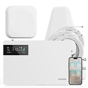 ZORIDA Cell Phone Signal Booster for Home and Office Up to 5500 sq ft Boost 5G 4G LTE for All US Carriers - Verizon AT&T T-Mobile & More, Cell Phone Booster with LCD & APP Service FCC Approved