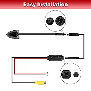 Anina Car Door Side View Camera 120° Wide Angle View Car Camera Replacement for Trailer RV Truck Camper Car Blind Spot Camera