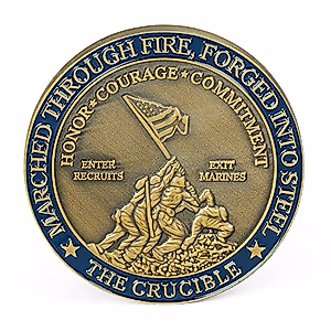 USMC Crucible Challenge Coin - Honoring The Dedication and Sacrifice of United States Marines-Disabled USMC Vet Owned Business