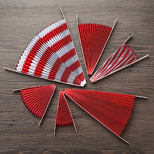 ONUPGO Red Paper Fans Hanging Paper Fans Flower Set, 12PCS Mexican Fiesta Kids Party Decorations Hanging Banner for Wedding Birthday Engagement Bridal Shower Baby Shower Event Holiday Celebration
