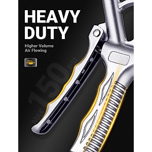 JASTIND Upgrade Air Blow Gun with Adjustable Air Blower Nozzle, Up to 27 Inches Extension with 4.9 Inches Steel Air Flow Nozzle, High Volume Pneumatic Dust Clean Tool for Air Compressor Accessory