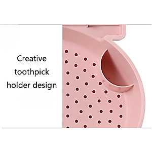 AYESHAL'S Multifunctional fruits and vegetables basket (Pink) “Double Dish Snack Bowl with Phone Holder: Elevate Your Snacking Game!”