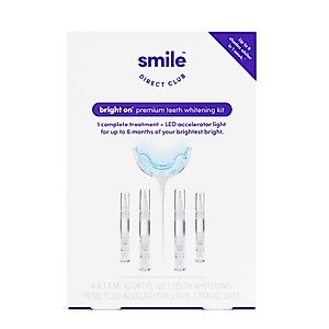 SmileDirectClub Teeth Whitening Kit with LED Light - 4 Pack Gel Pens - Professional Strength Hydrogen Peroxide