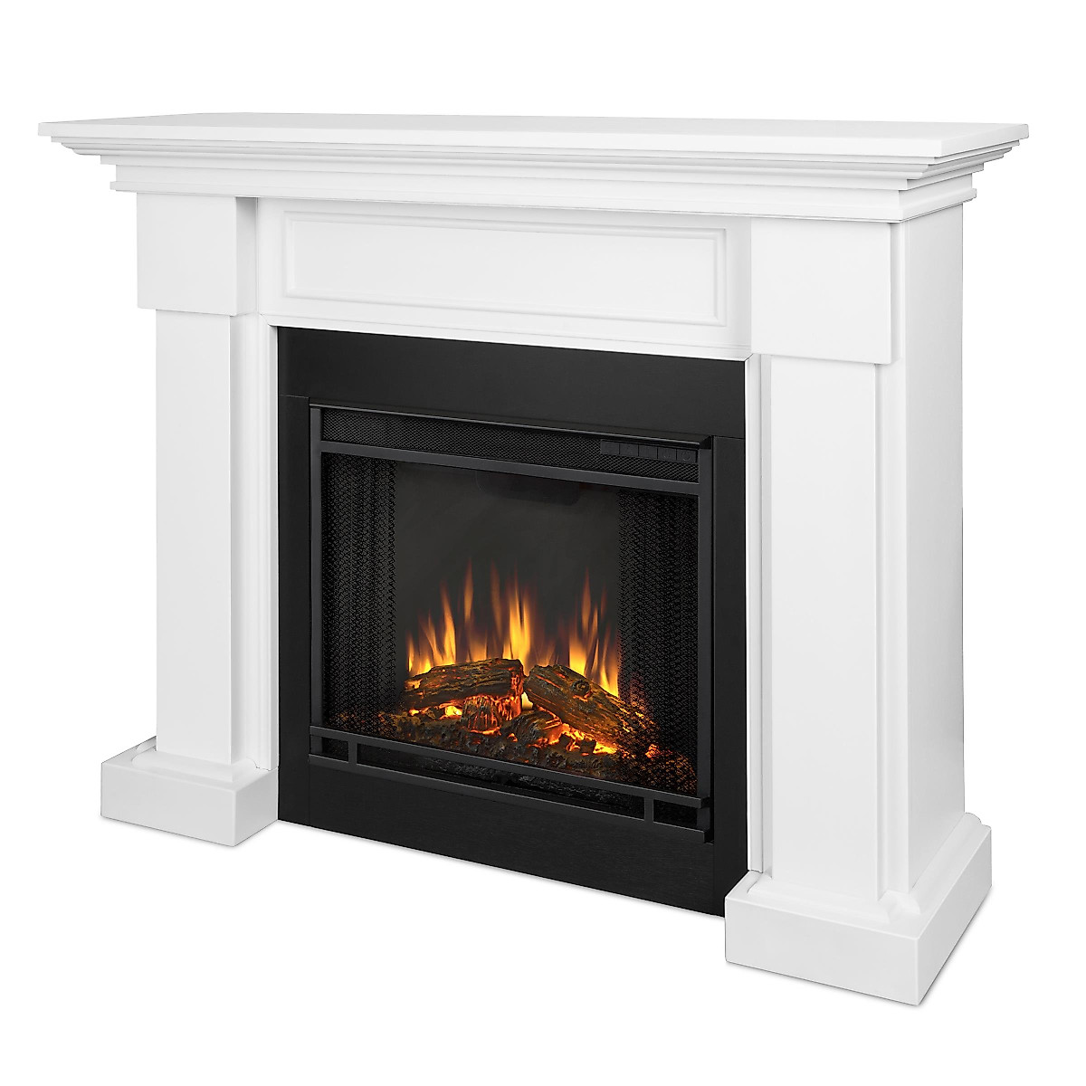 Real Flame White Hillcrest Electric Fireplace, Medium