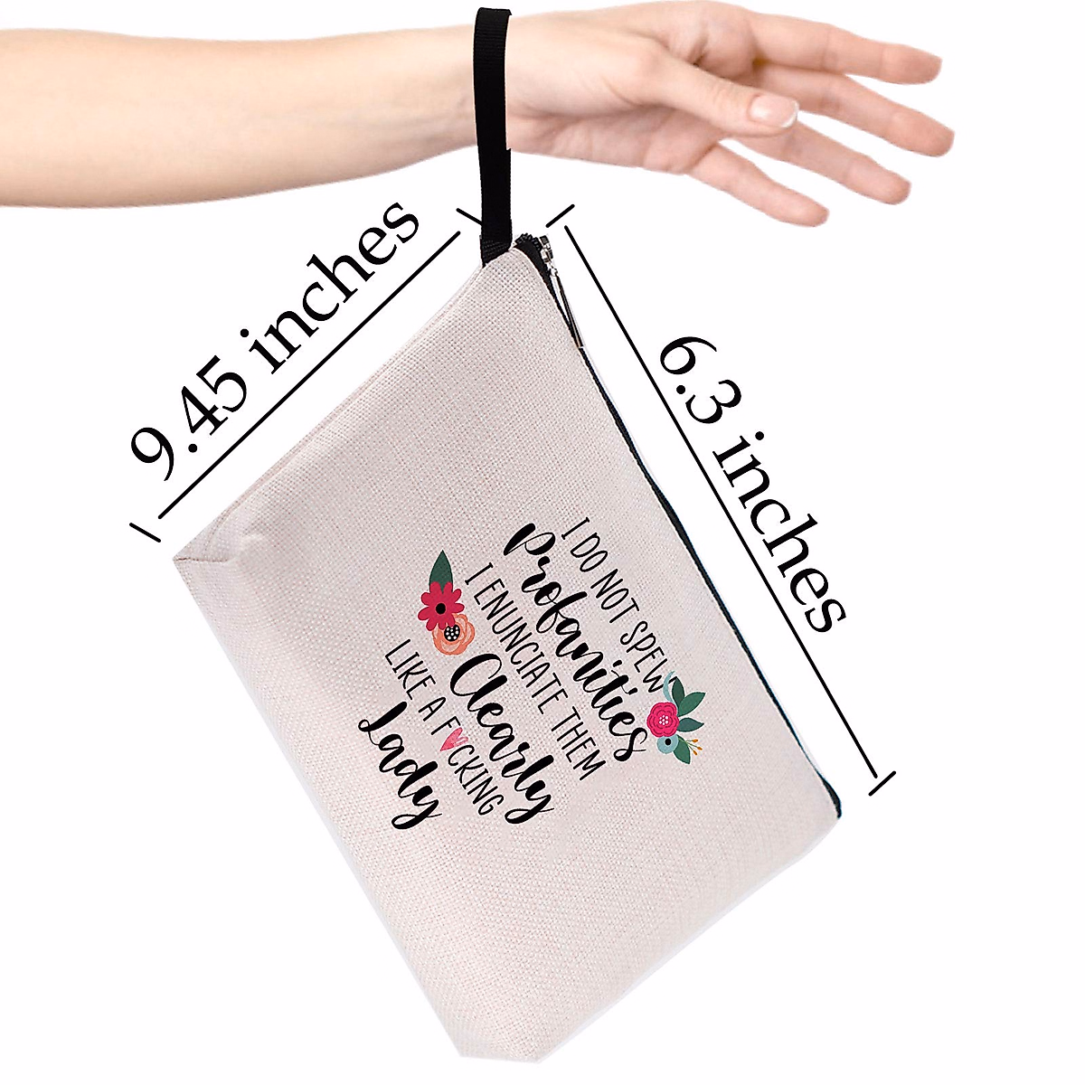 Funny Sarcastic Novelty Joke for Women Office Work Adult Humor Employee Boss Coworkers Gifts-Some Days The Best Thing About My Job is That The Chair Spins- Funny Quote Makeup Bag- Office Gifts