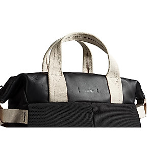 Bellroy Tokyo Totepack - Premium Edition (Convertible Leather Panel Fashion Backpack/Tote Bag, Fits 16” Laptop) - Black Sand