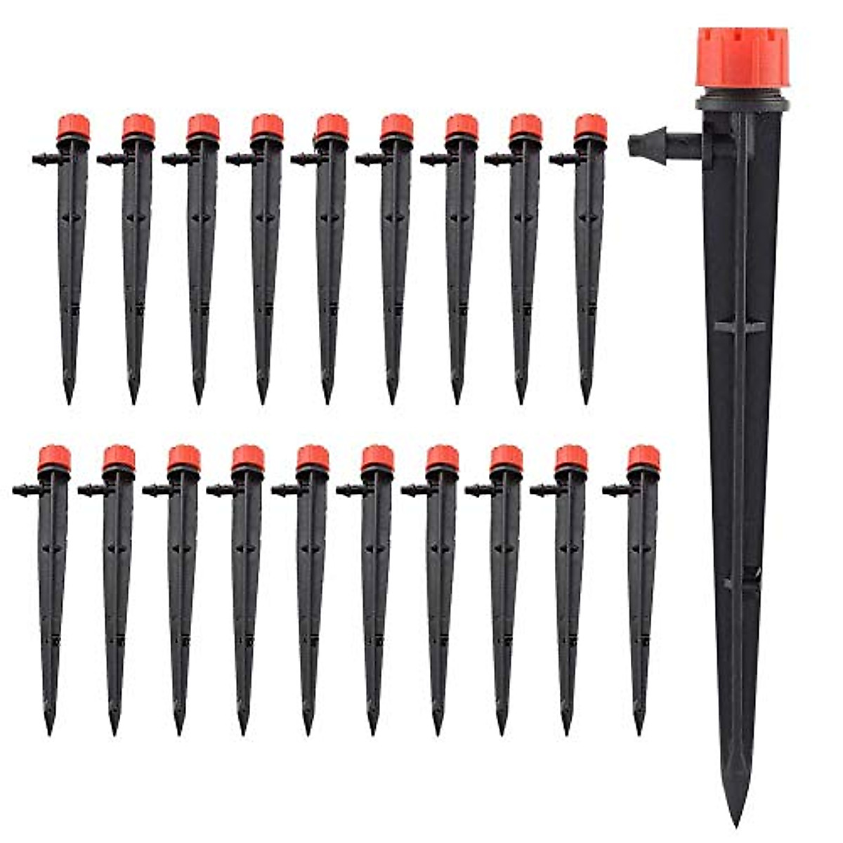 Fdit 20Pcs Watering Spray Nozzles Dripper Adjustable 8 Water Outlet Garden Sprinkler Dripper for Drip Watering System