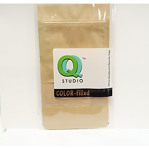 100PCS Brown Kraft Stand-Up Side Gusset Zip Top Lock Bags w/Window 14x24+6cm (5.5x9.4+2.3")