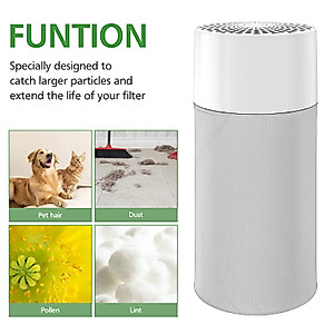 4 Pack 411 Replacement Washable Pre-Filters for Blueair Blue Pure 411, 411+, 411 Auto and Mini Air Purifier, Removes Pollen, Dust, Pet Dander,2 X Lunar Rock+2X Diva Blue