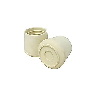 Shepherd Hardware 9225 1-1/2-Inch Inside Diameter Rubber Leg Tips, 2-Pack, Off-White -89225